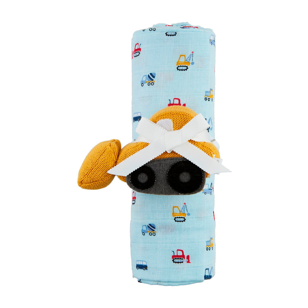 Construction Swaddle & Rattle Set – Darling State of Mind