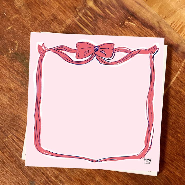 Pink Bow Chunky Notepad – Darling State of Mind