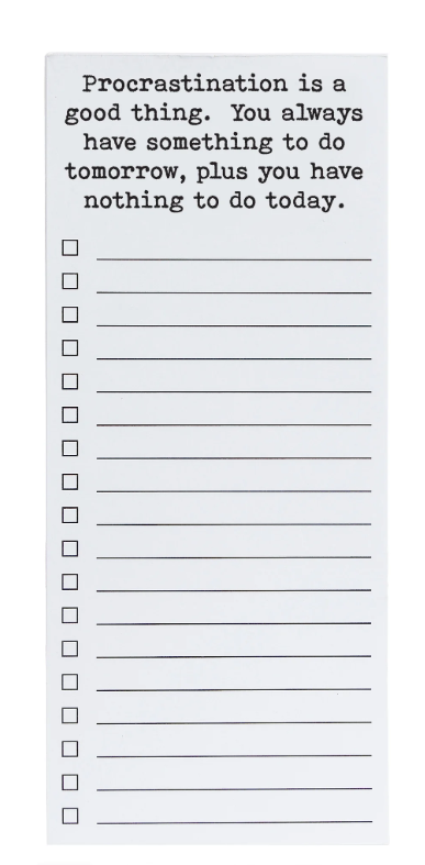 Procrastination List Pad – Darling State of Mind