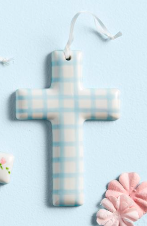 Blue Ceramic Cross – Darling State of Mind