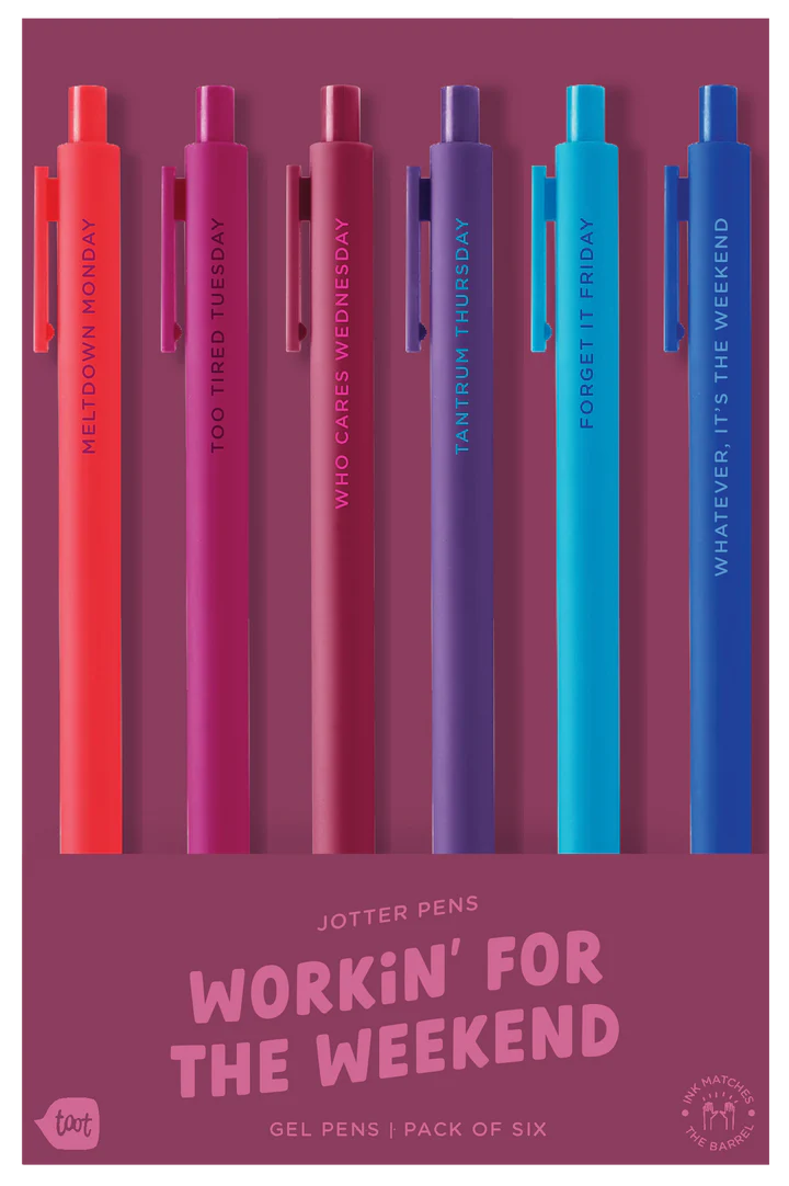 Working For The Weekend Pen Set – Darling State of Mind