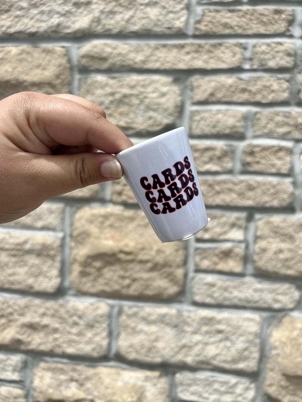 Cards Cards Cards Shot Glass – Darling State of Mind