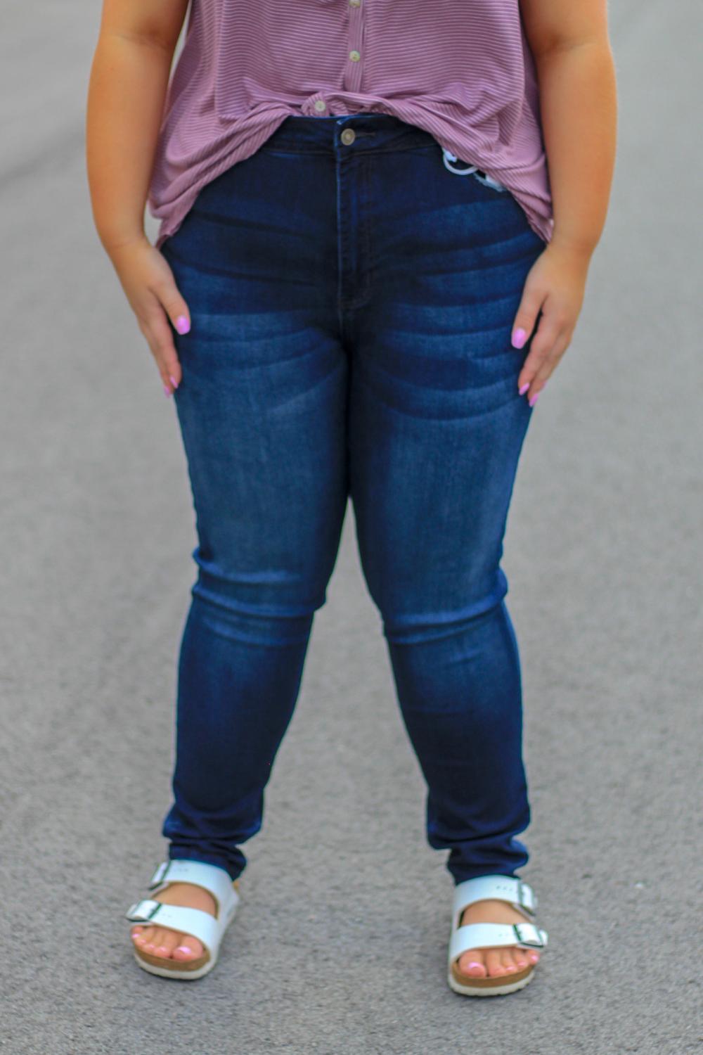 Cassie High Rise Denim - Curvy – Darling State of Mind