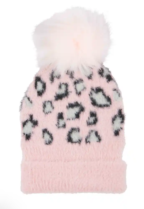 Infant Pink Fuzzy Leopard Hat – Darling State of Mind