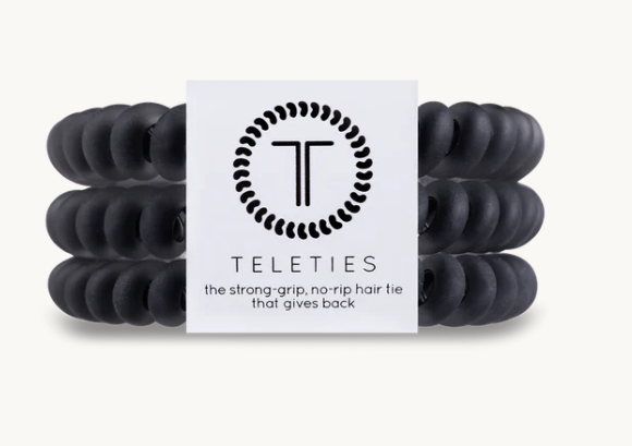 Matte Black Small Teleties – Darling State of Mind