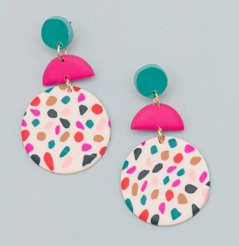 Multi Terrazzo Jordan Earring – Darling State of Mind