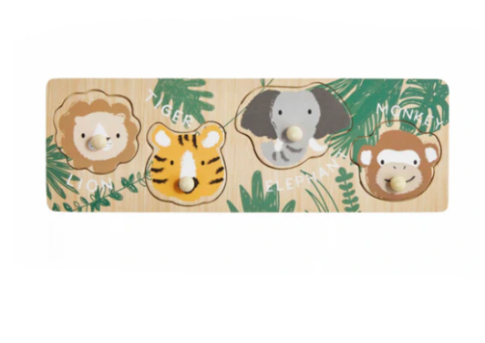 Safari Animal Wood Knob Puzzle – Darling State of Mind