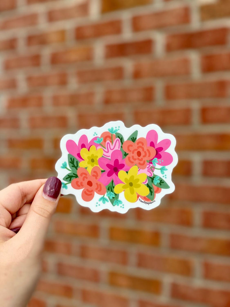 Small Colorful Flowers Sticker – Darling State of Mind